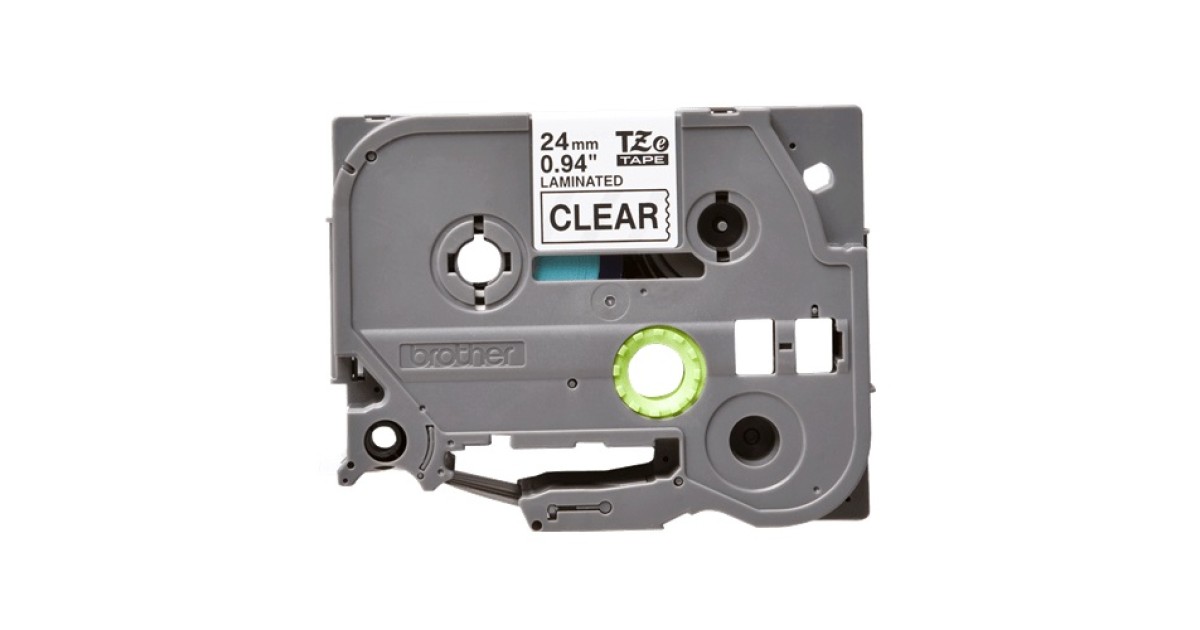 Băng giấy in nhãn Brother TZe-151 (24mm x 8m, đen/trong suốt)
