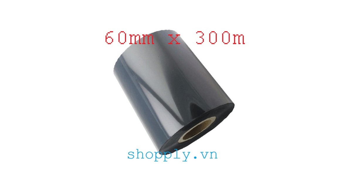 Cuộn mực in tem nhãn mã vạch wax resin 60mm x 300m