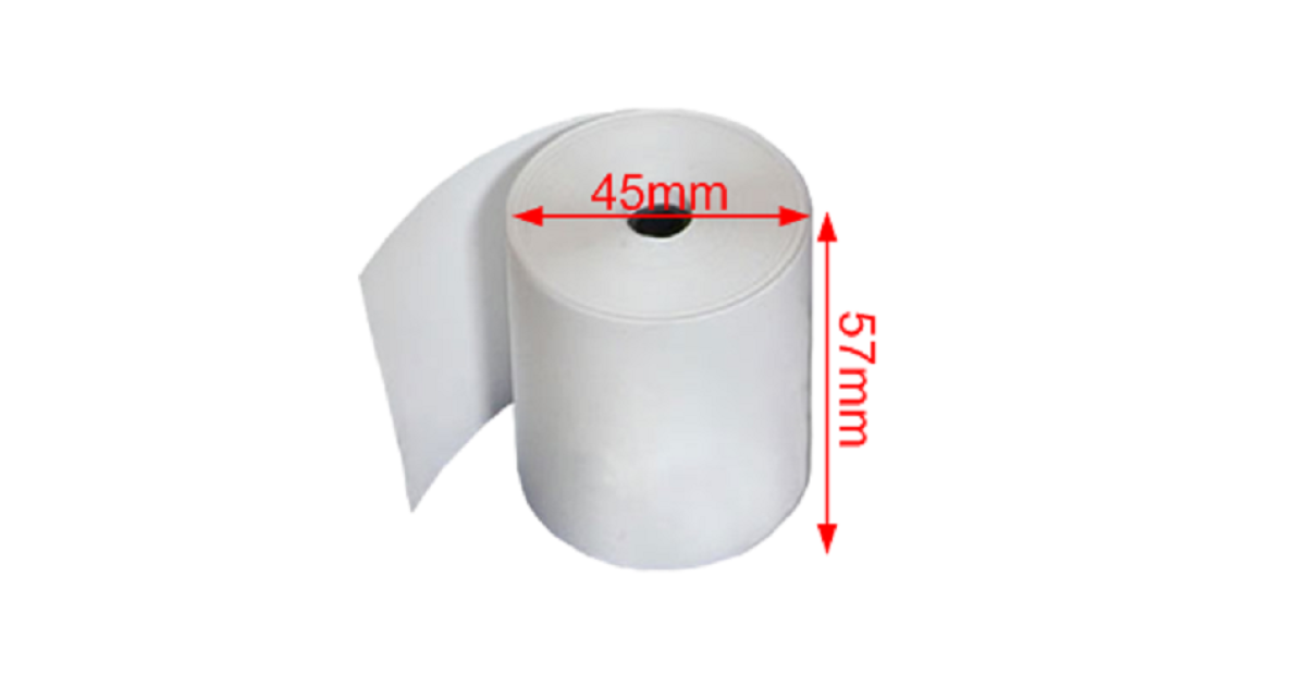 Giấy in nhiệt k57, đường kính Ø 45mm
